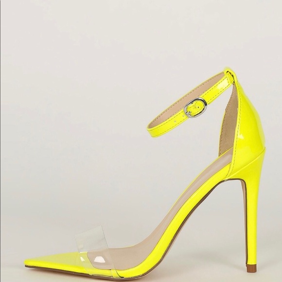 Fashion Addict | Shoes | Newsummer Nights Neon Yellow Heels | Poshmark